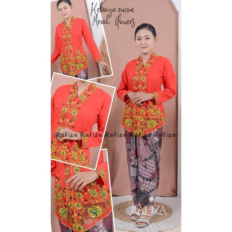 Adult Embroidered Encim Kebaya / Modern Graduation Encim Kebaya ...