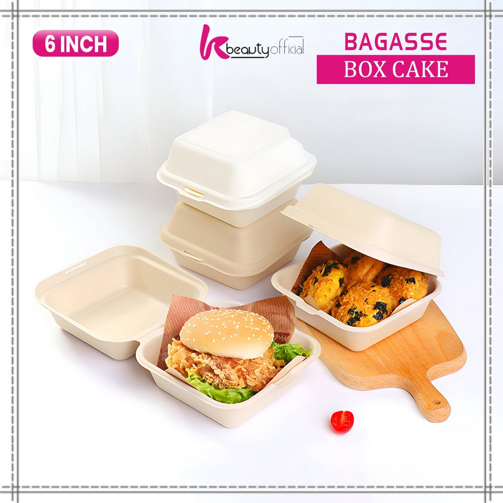 Kb-c1100 Bagasse Box Fiber Cane Lunch Box Burger 6in Food Grade ...
