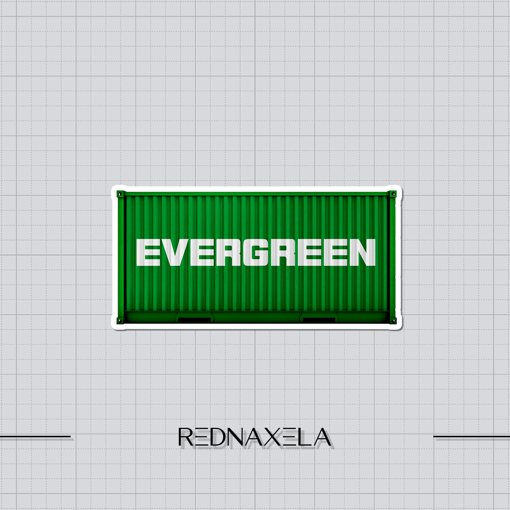 Evergreen Shipping Container Vinyl Sticker Outdoor Travel Sticker ...