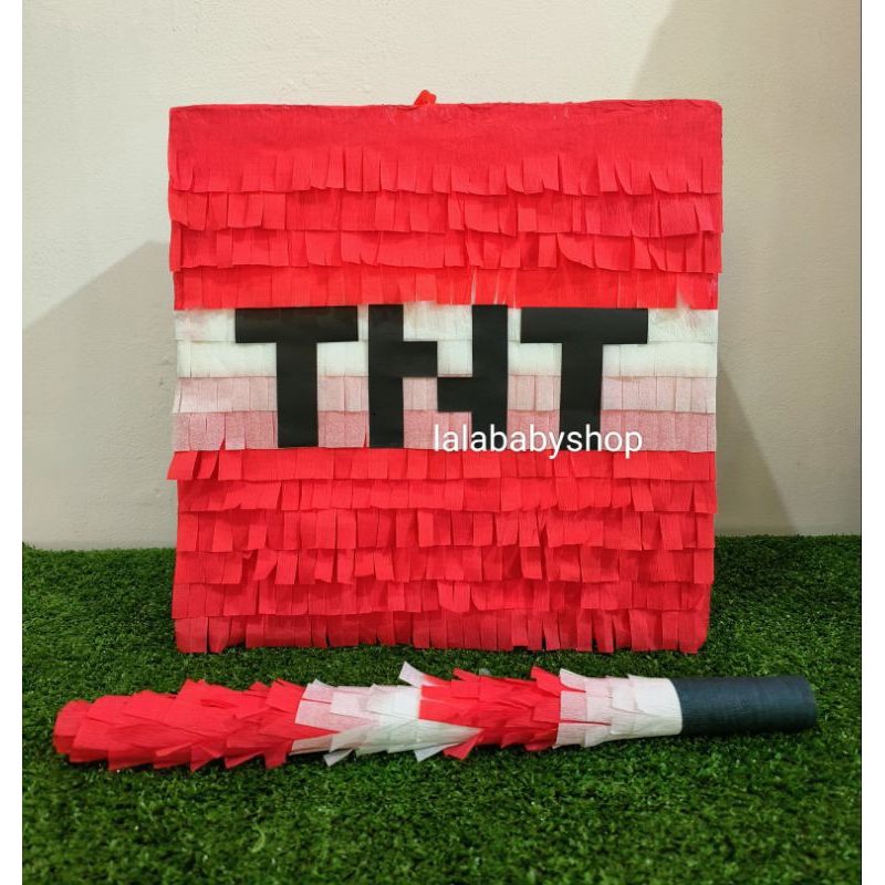 TNT Minecraft Roblox pinata / pull pinata | Shopee Singapore