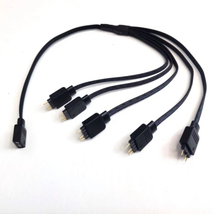Splitter Cable 3-Pin Branch 2-5 Fan ARGB PC Led Strip WS2812B | Shopee ...
