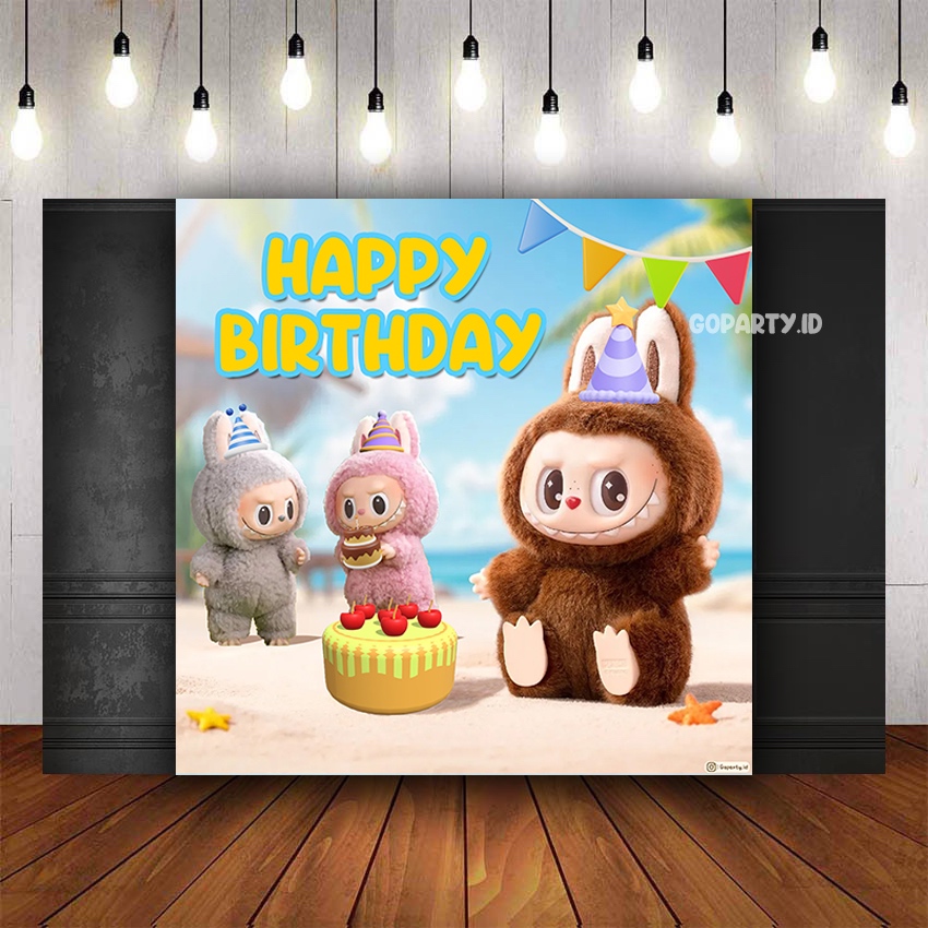 Labubu CUSTOM BACKDROP BANNER BACKGROUND BIRTHDAY DECORATION | Shopee ...