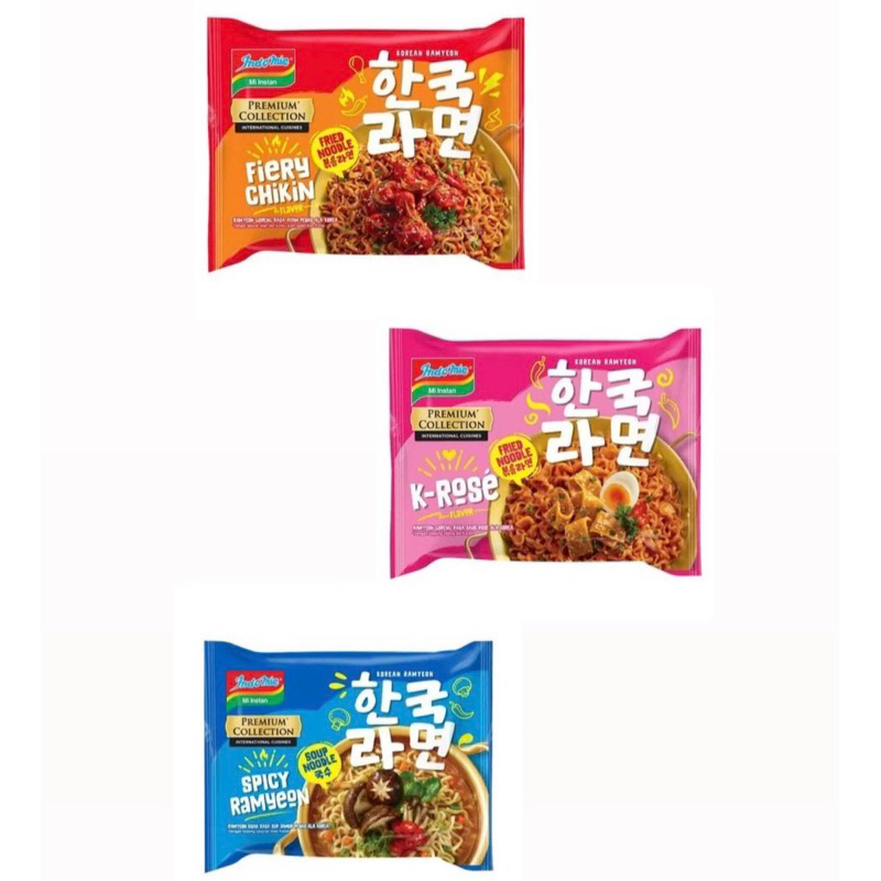 Indomie Premium Collection Korean Ramyeon Series Spicy Ramyeon/Fiery ...