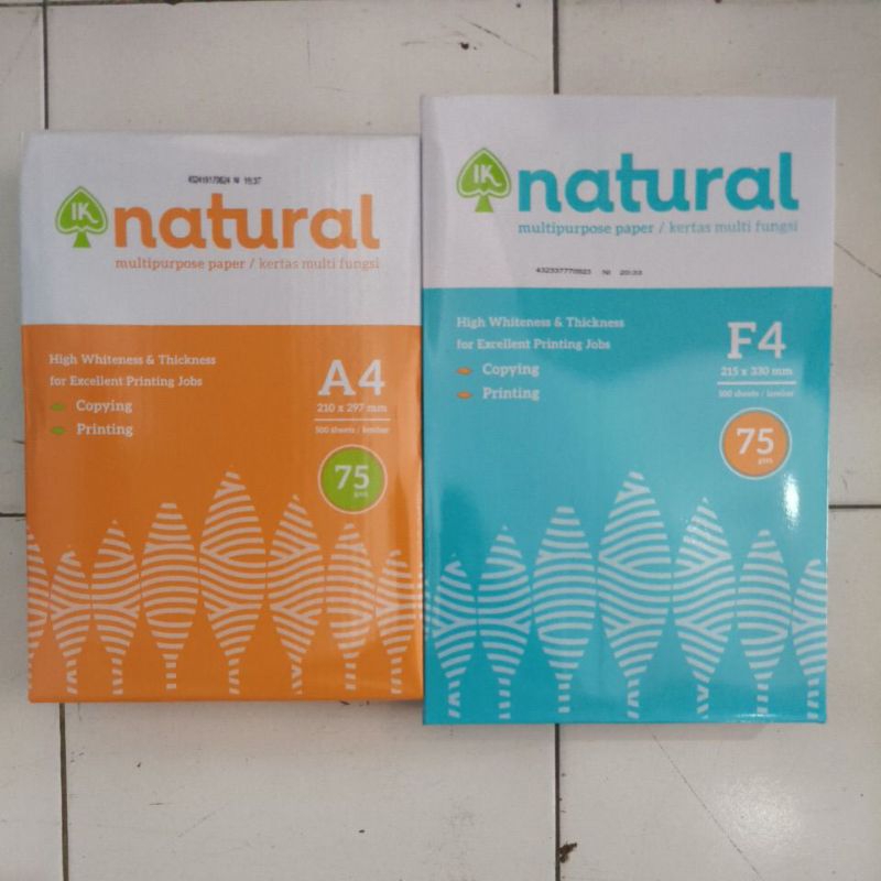 Natural HVS Paper / E-Paper A4 & F4 (per Ream) | Shopee Singapore