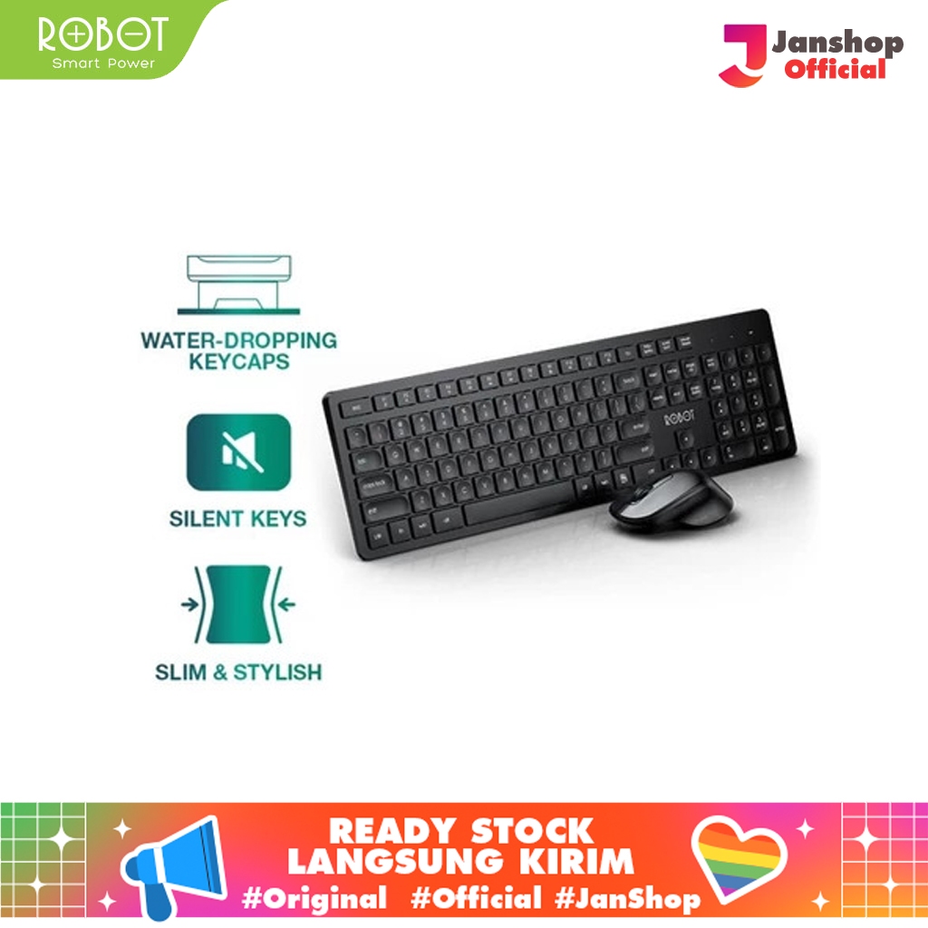Robot KM4000 KEYBOARD & MOUSE Robot WIRELESS SILENT MOUSE & KEYBOARD ...