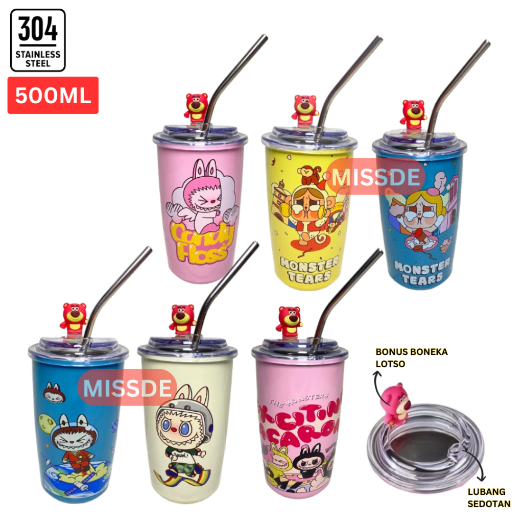 Tumbler MUG 500ML Character LABUBU/TUMBLER Glass/TUMBLER Cute/TUMBLER ...