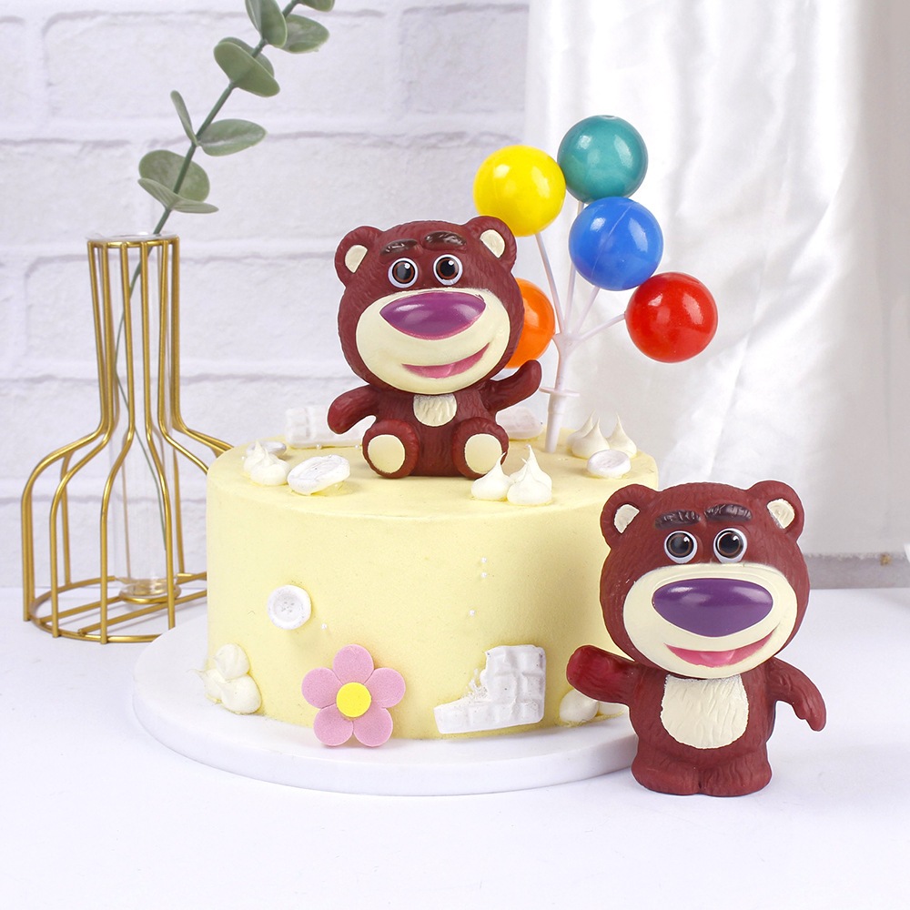 Sanrio Lotso Bear Cake Topper Contents of 2 / Lotso Bear Theme Cake ...