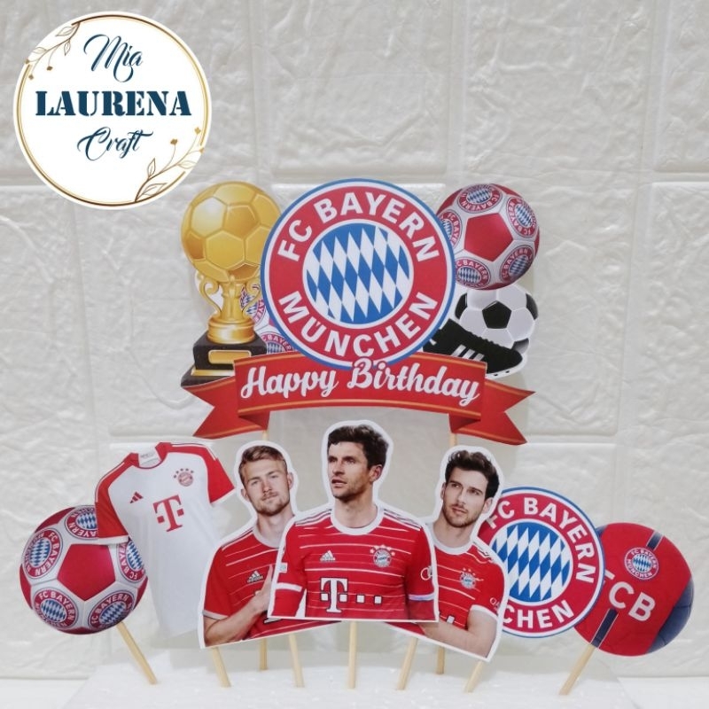 Birthday cake Topper/birthday cake decoration with Bayern Munich ball ...