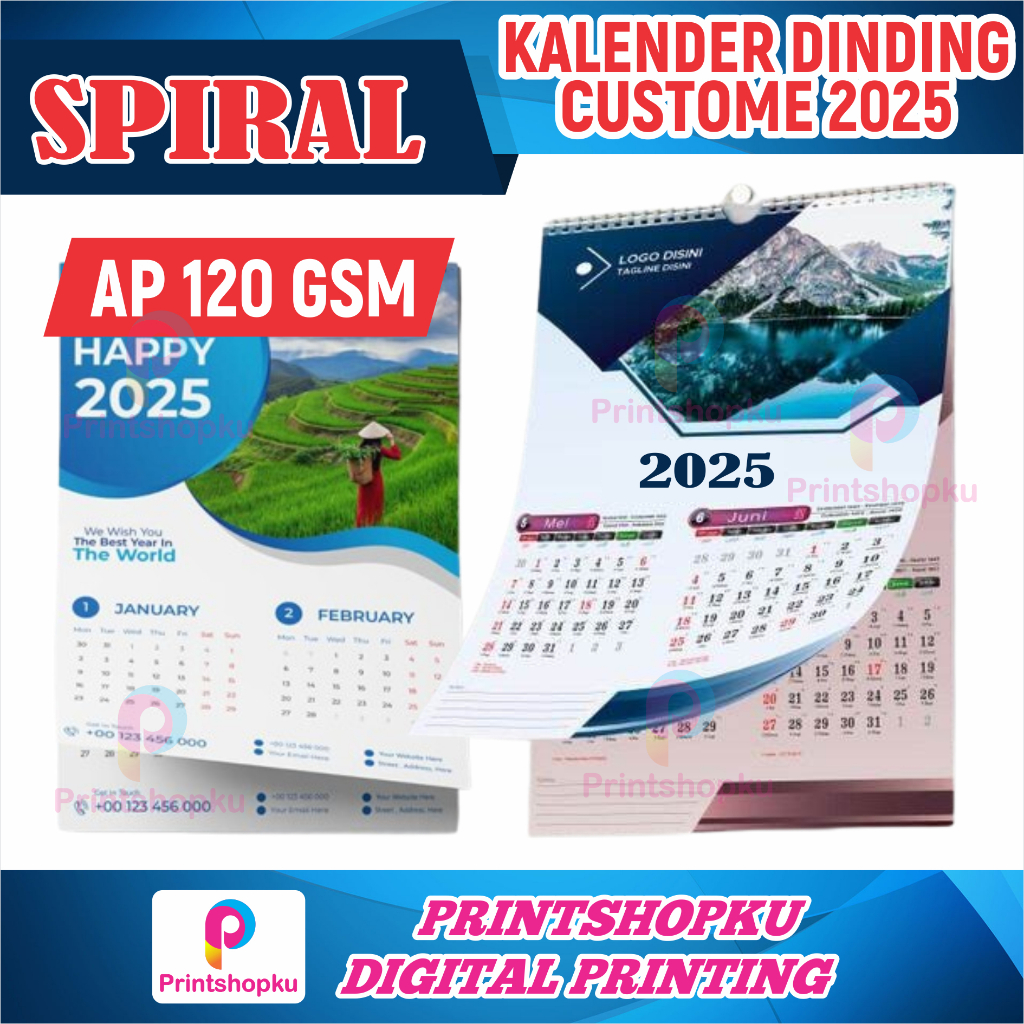 Wall Calendar 2025 SPIRAL AP 150 GSM Calendar 2025 Campaign Calendar ...
