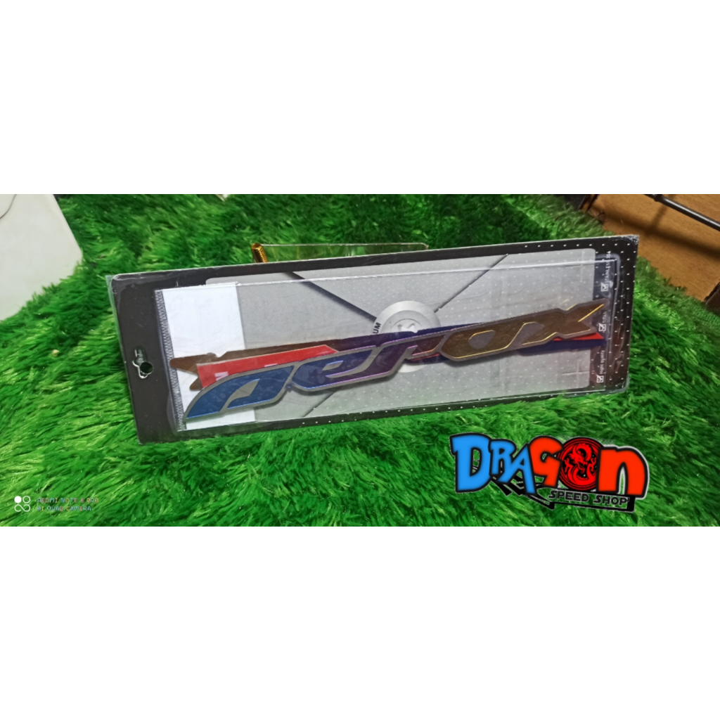 Pair of original aerox 155 gr5 titanium vietnam titanium logo emblems ...