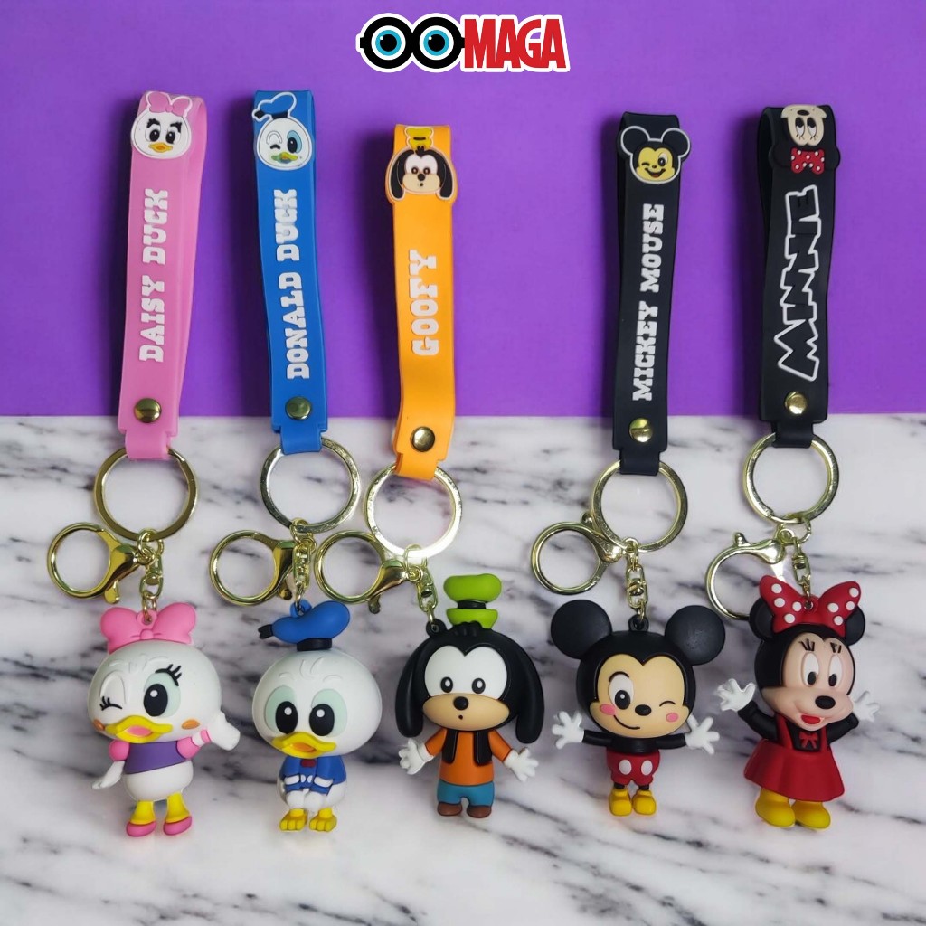 GANTUNGAN Disney Keychain / Disney Keychain - 3D Mickey Mouse Minnie ...