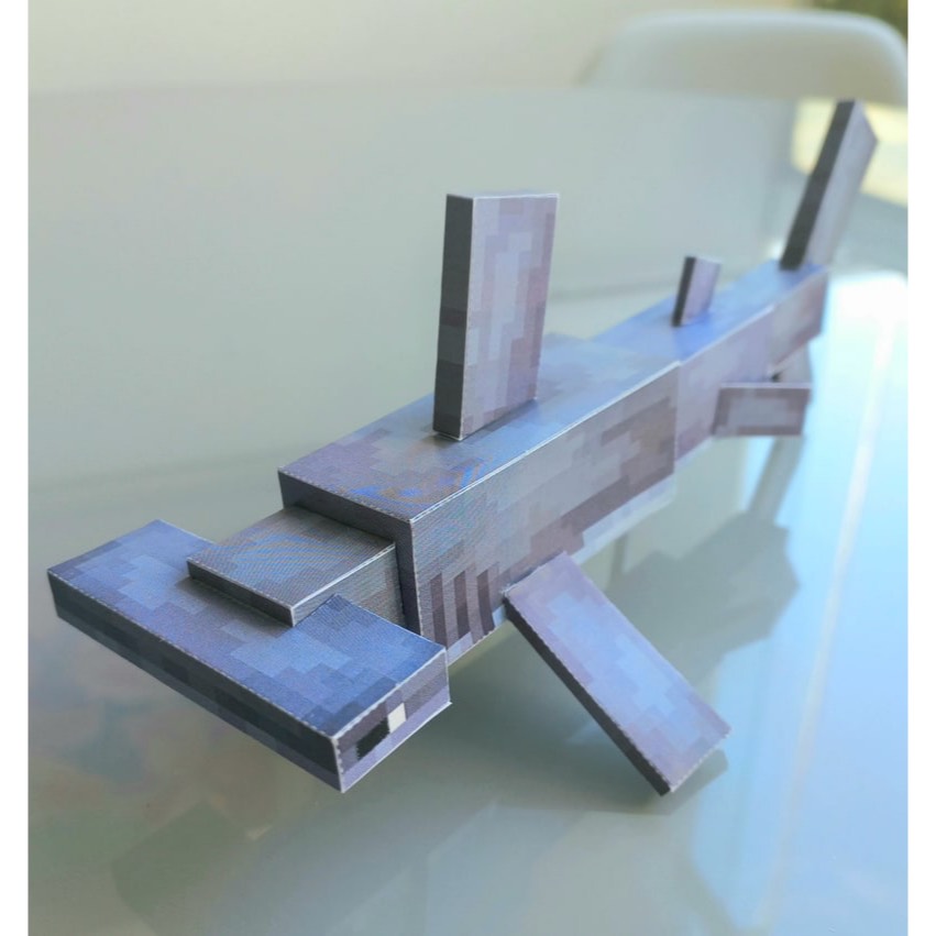 Martil Shark Minecraft Papercraft (shape becomes as in photo and sheet ...