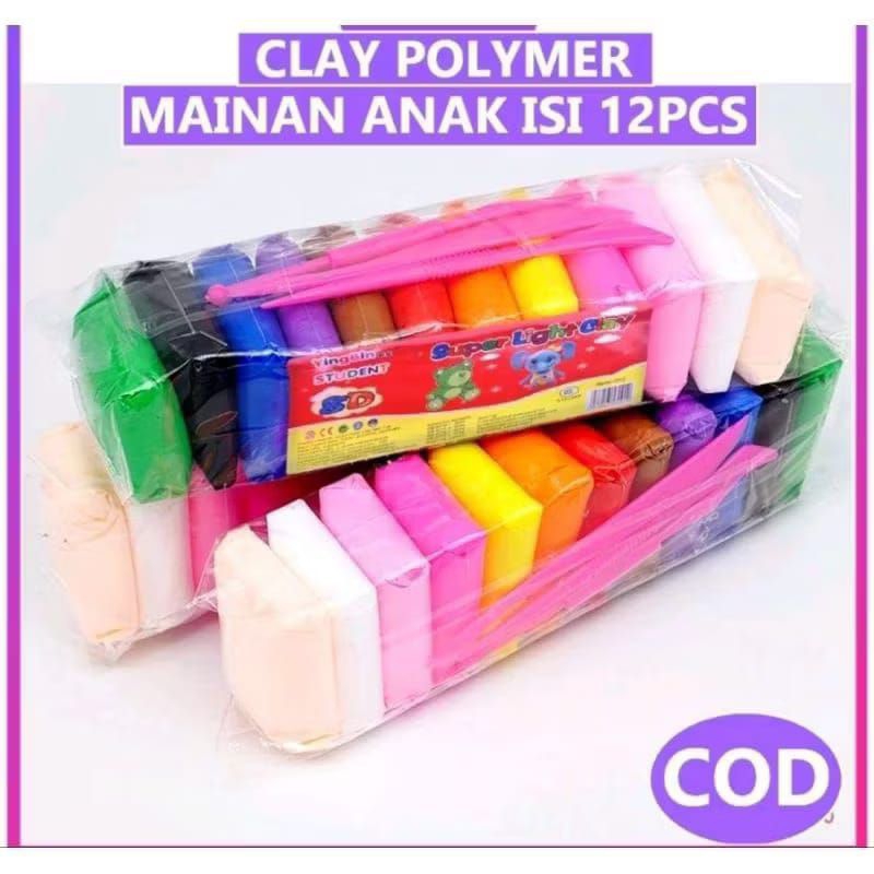 Polymer clay / soft clay contains 12 pcs | Shopee Singapore Polymer clay / soft clay contains 12 pcs | Shopee Singapore