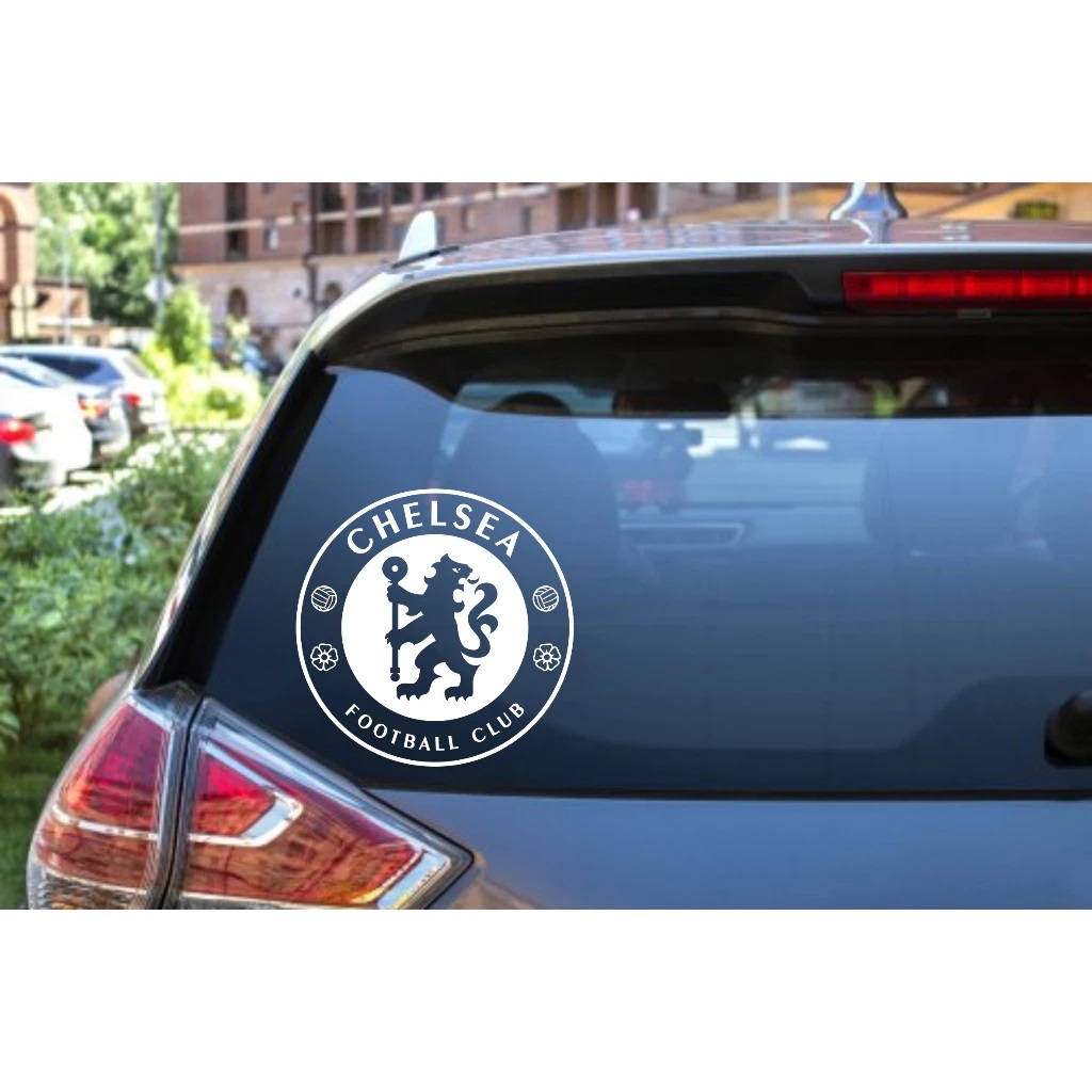 Cool FOOTBALL CLUB CAR GLASS STICKER CUTTING CHELSEA CAR STICKER 20CM ...