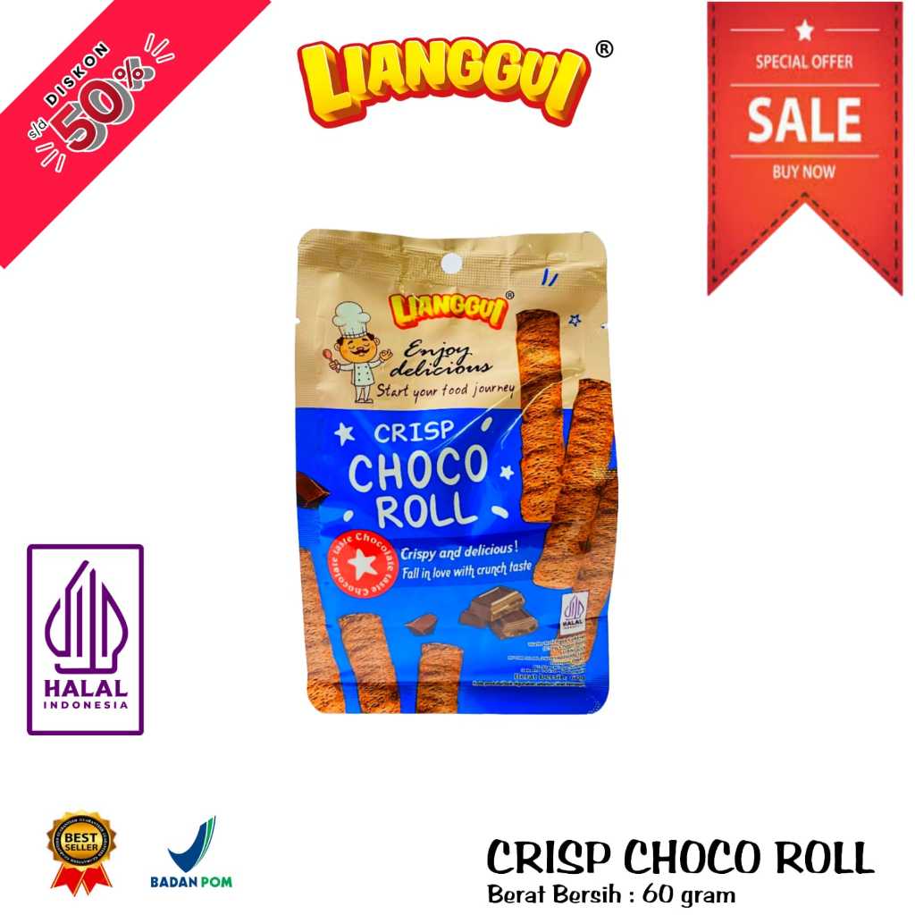 [ Lianggui ] CHOCOLATE WAFER ROLL I CRISP CHOCO ROLL | Chocolate ...