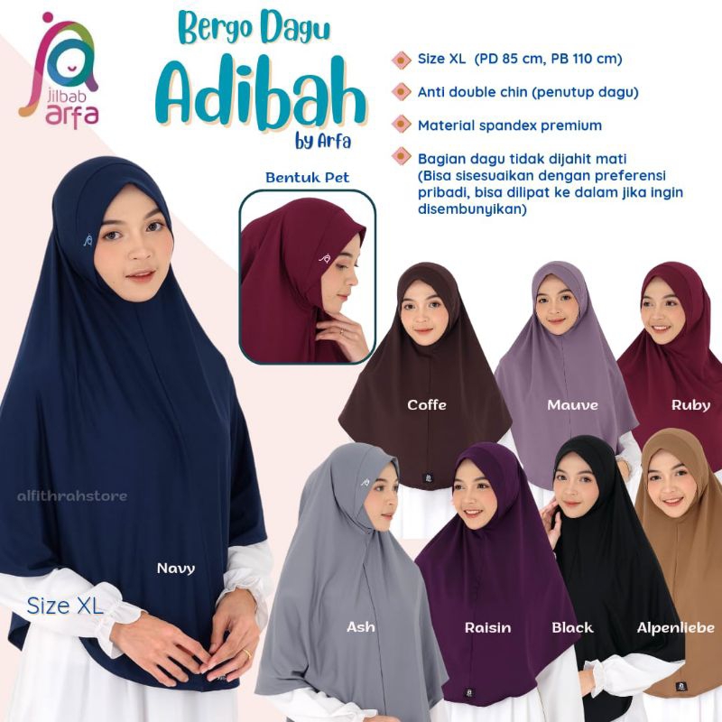 Arfa Hijab Afra Adiba Hijab - Malaysian Chin Hijab Bergo Anti Double Chin | Shopee Singapore