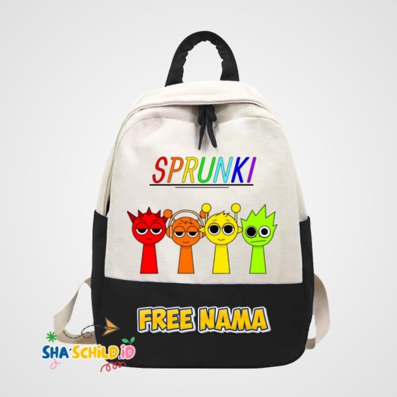 Sprunki SCHOOL CHILDREN'S BACKPACK FREE NAME PRINTING | Shopee Singapore