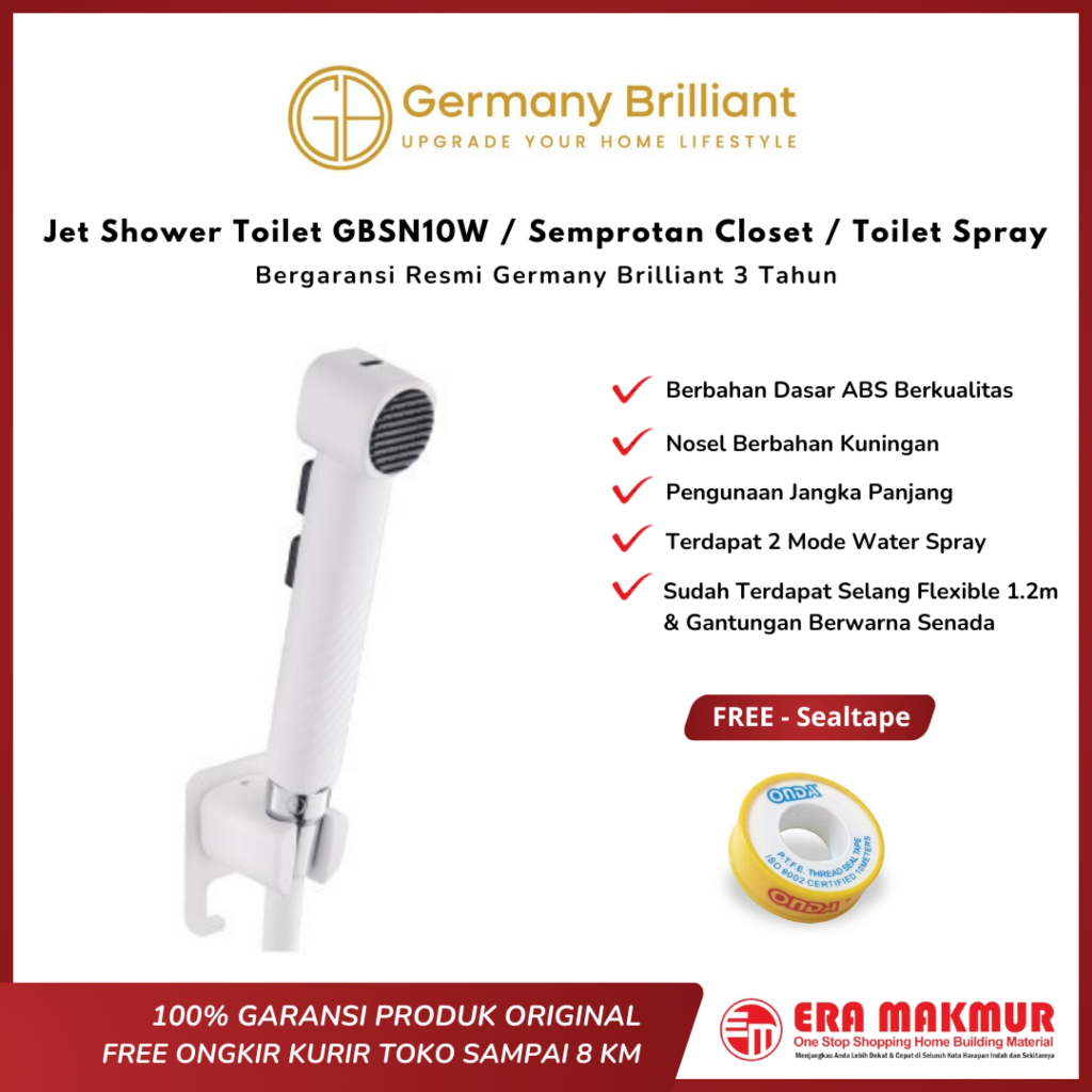 GERMANY BRILLIANT - Jet Shower Toilet GBSN10W Closet Spray/ Toilet ...