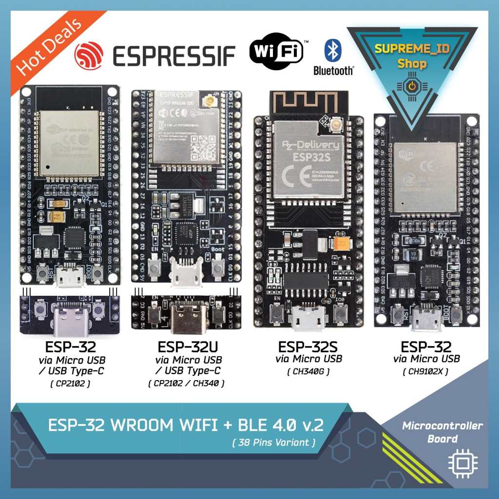 Esp32 ESP-32 WROOM WIFI + BLE IoT Development Board (38Pin) CP2102 ...