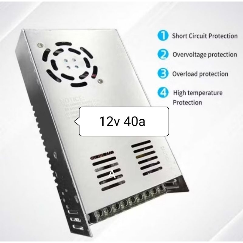 Cctv Power Supply 12V 40A Power Supply Swiching 40 Amper 12 Volt PSU ...