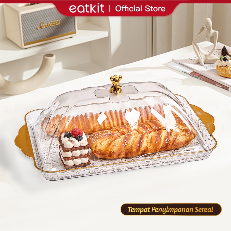 Eatkit Food Tray Serving Tray | Transparent Aesthetic With Lid Fruit ...