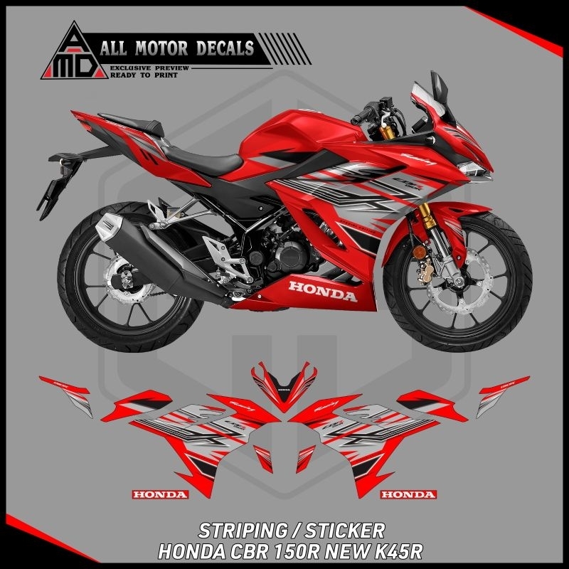 Sticker HONDA CBR 150R K45R AIRBRUSH GRAPHICS / STRIPING CBR150R ABS NEW YEAR 2021, 2022, 2023 ...