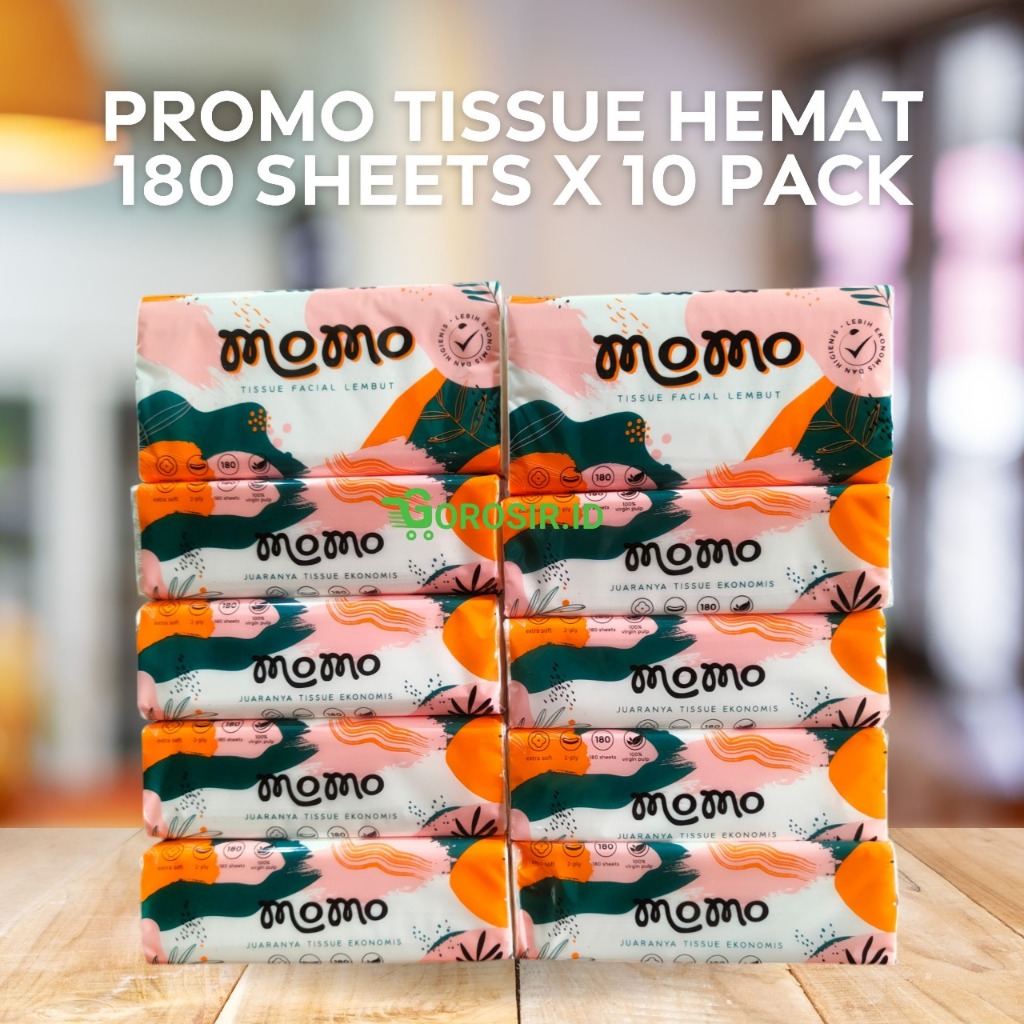 10 Packs of momo tissue 180 sheets 2ply | Shopee Singapore