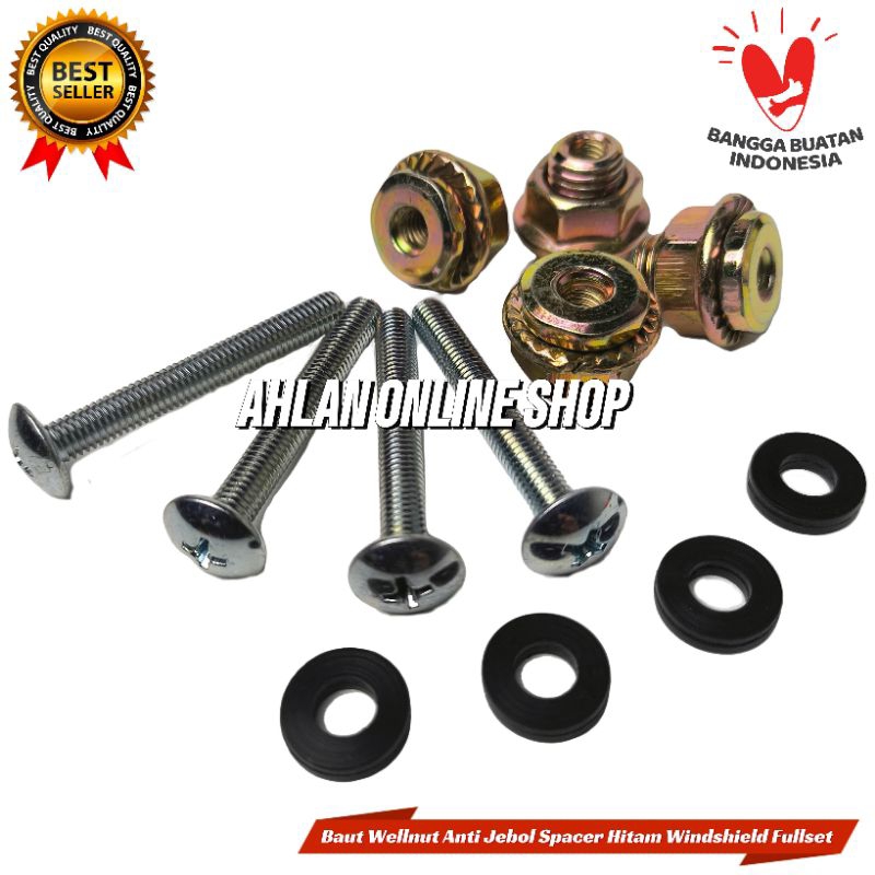 Wellnut Bolt Nut Windshield Visor Anti-Break Yamaha Nmax Lexi Honda Adv ...