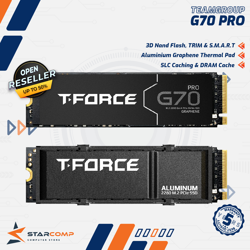 Teamgroup T-Force G70 PRO 1TB / 2TB M.2 NVMe PCIe Gen4 x4 3D NAND SLC ...