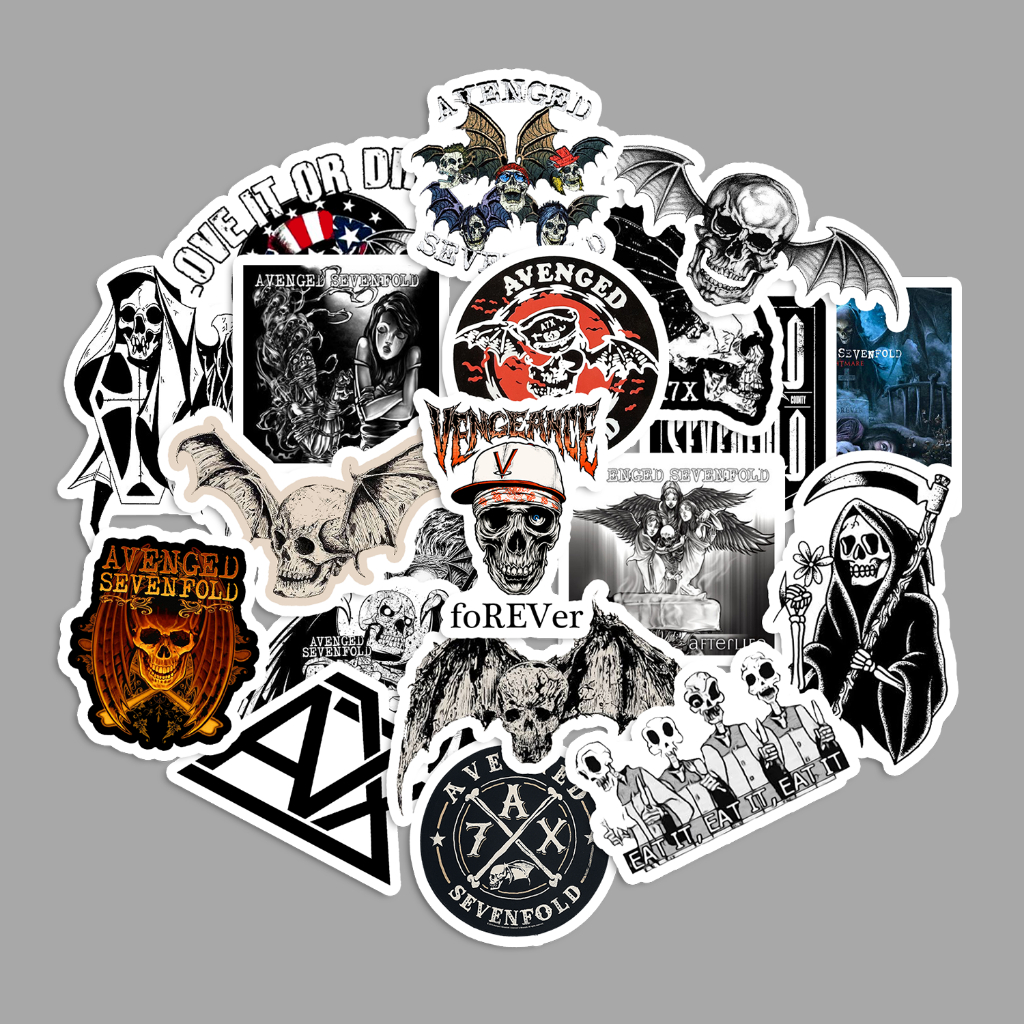 STICKER PACK - AVENGED SEVENFOLD | SUITcase STICKER TUMBLER STICKER ...