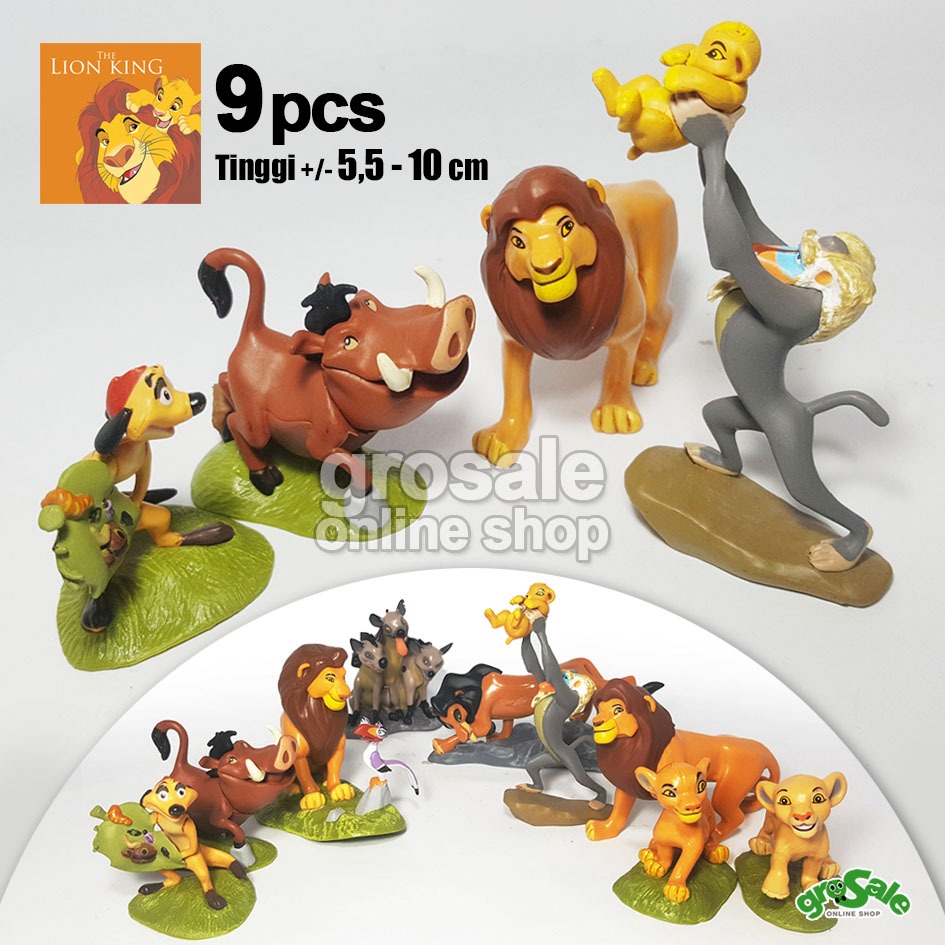[9 Pcs] MUFASA LION KING FIGURE SIMBA SCAR SINGA TIMON PIG PUMBA JUNGLE ...