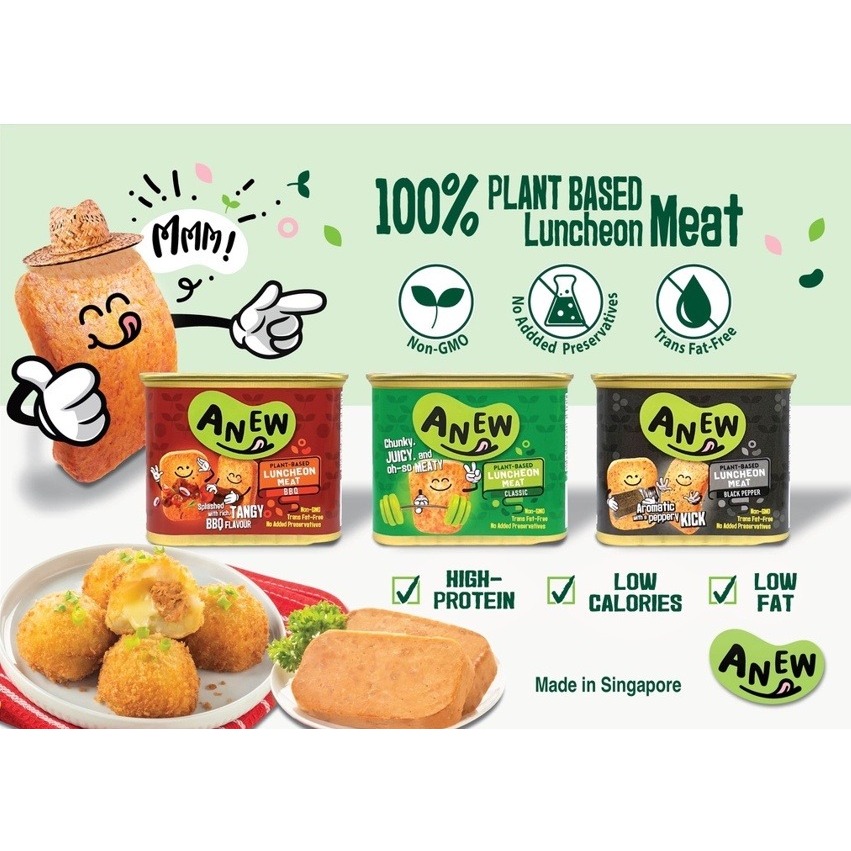 Imported Food Singapore Plant Based Anew Luncheon Meat 340 Gr Classic ...