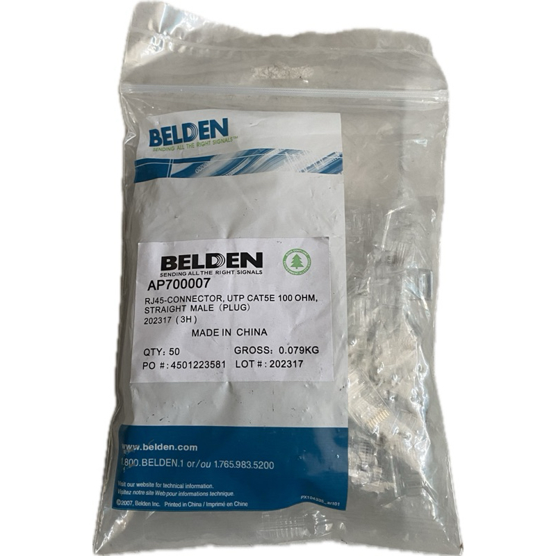 RJ45 Connector Cat.5e/6 Belden (Connector RJ45 Cat.5e/6 Belden ...