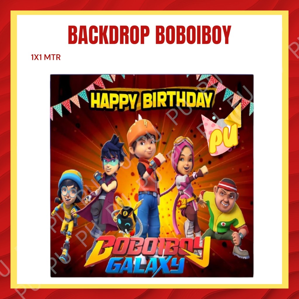 BOBOIBOY Banner Backdrop / Boboiboy Birthday Decoration Wall Banner ...