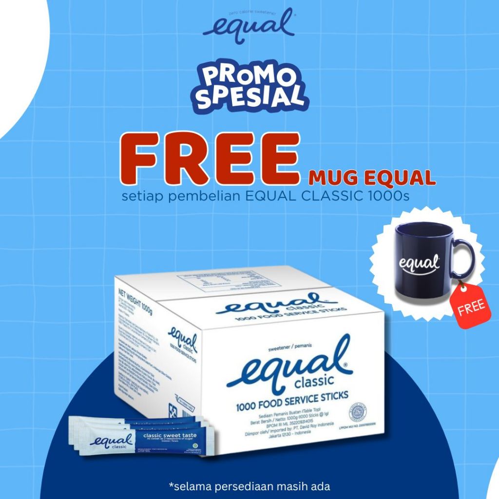 Equal Classic 1000 Sticks (No Calorie Sugar Sweetener) | Shopee Singapore