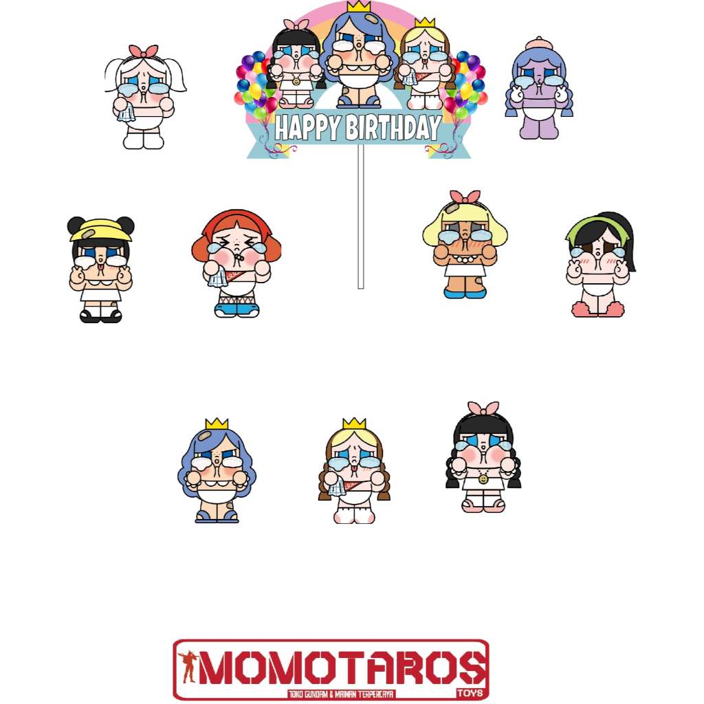 Cry Baby Cartoon cake Topper contains 10 pcs | Shopee Singapore