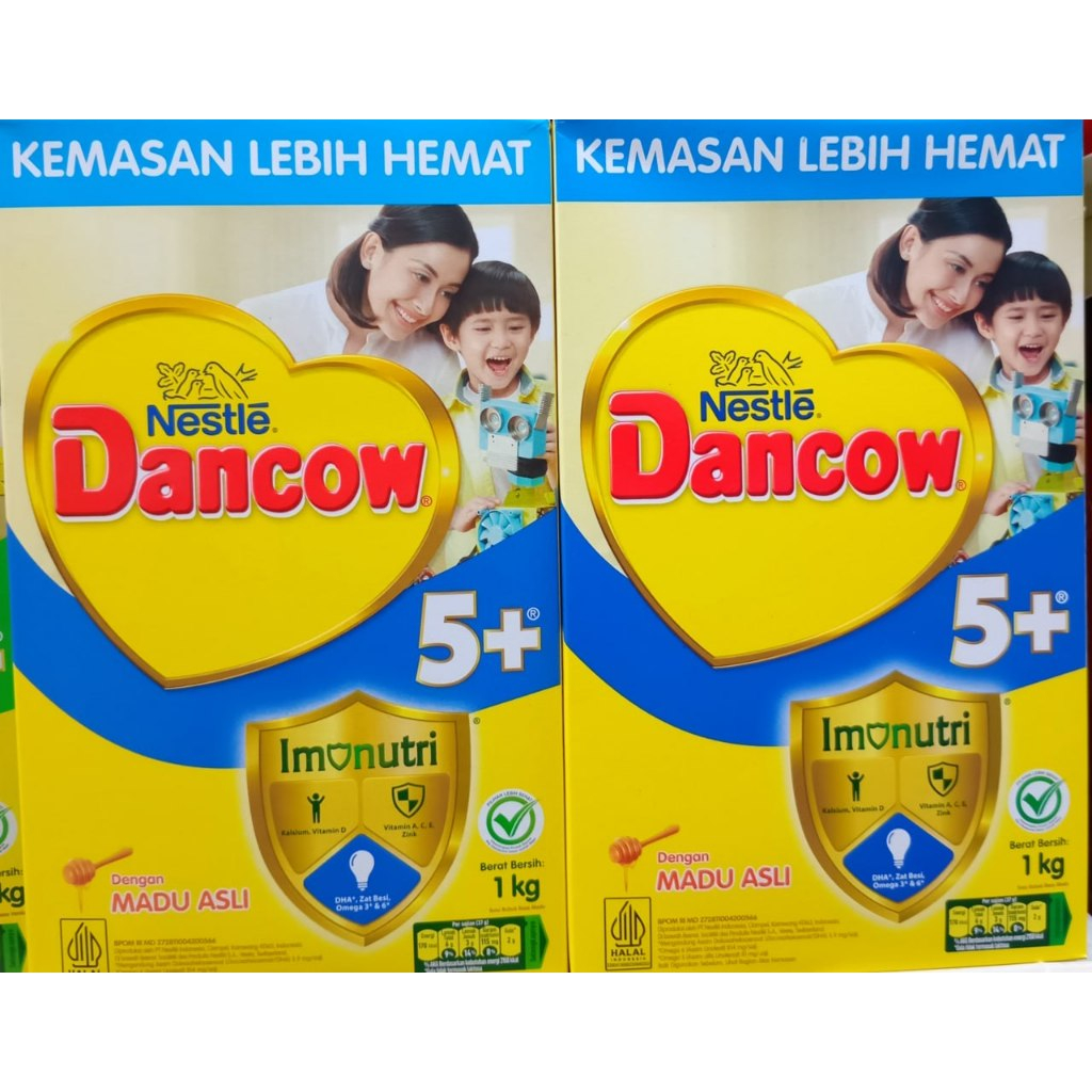 Dancow 5+ Original Honey Flavor 1 Kg / Dancow Nestle Milk Powder 5 ...