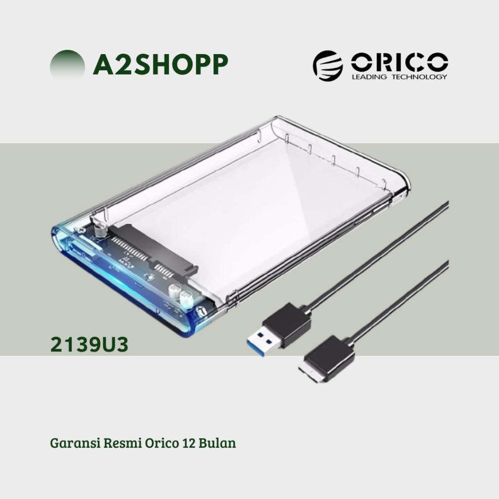 Orico 2139U3 2.5-Inch Transparent HDD/SSD Enclosure Official Guarantee | Shopee Singapore