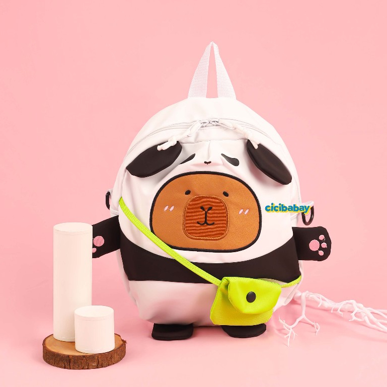 Capybara Mini Backpack White Shoulder Bag Cute Multifunctional Sling ...
