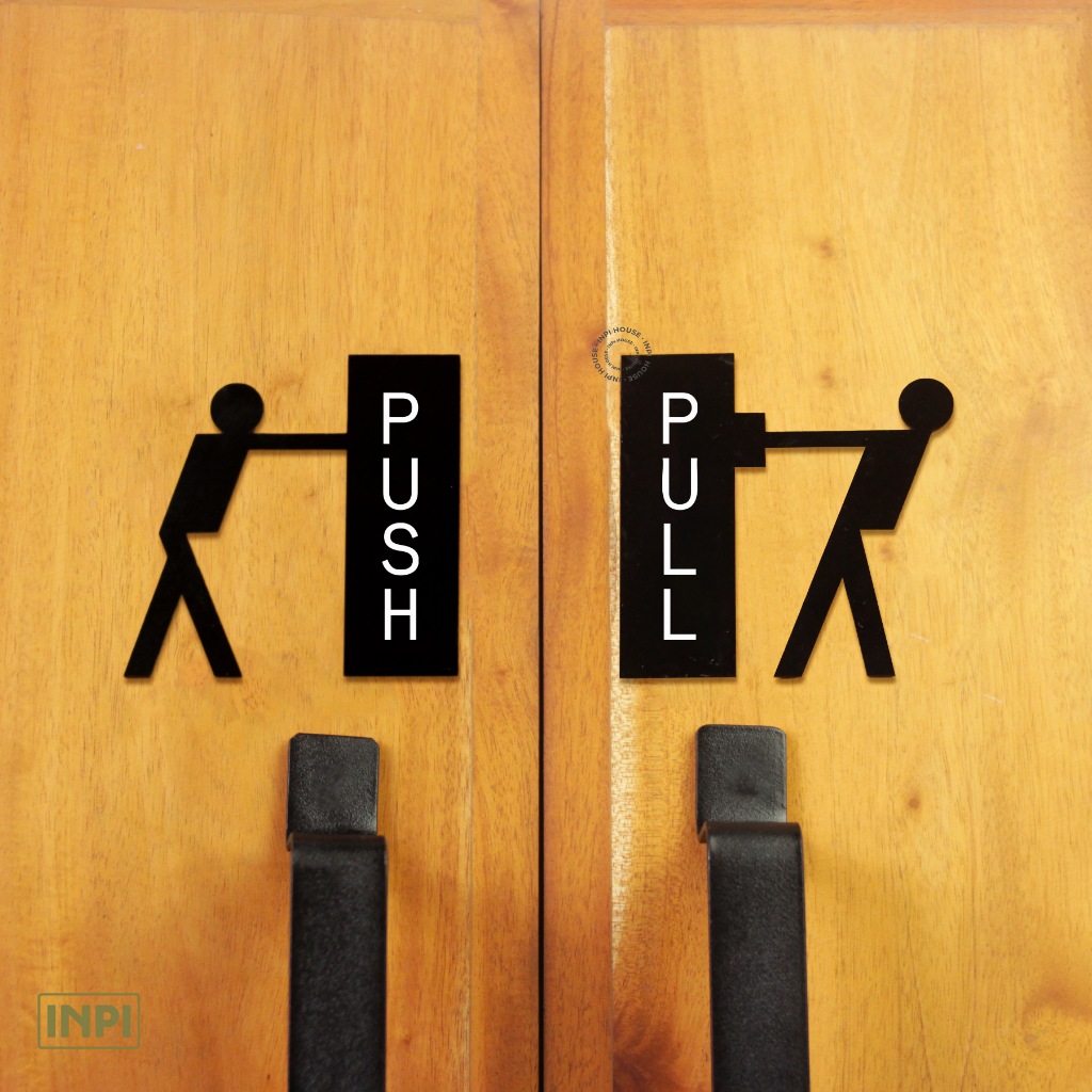 Acrylic Push Pull Sign Cafe Glass Door Acrylic Board - INPI House ...