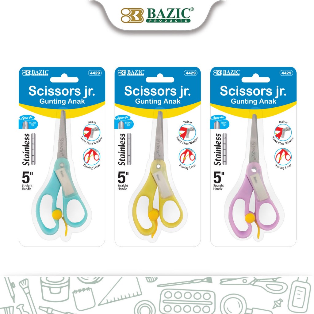 Paper Scissors / School Training Scissors Bazic 5 inch Write Name ...