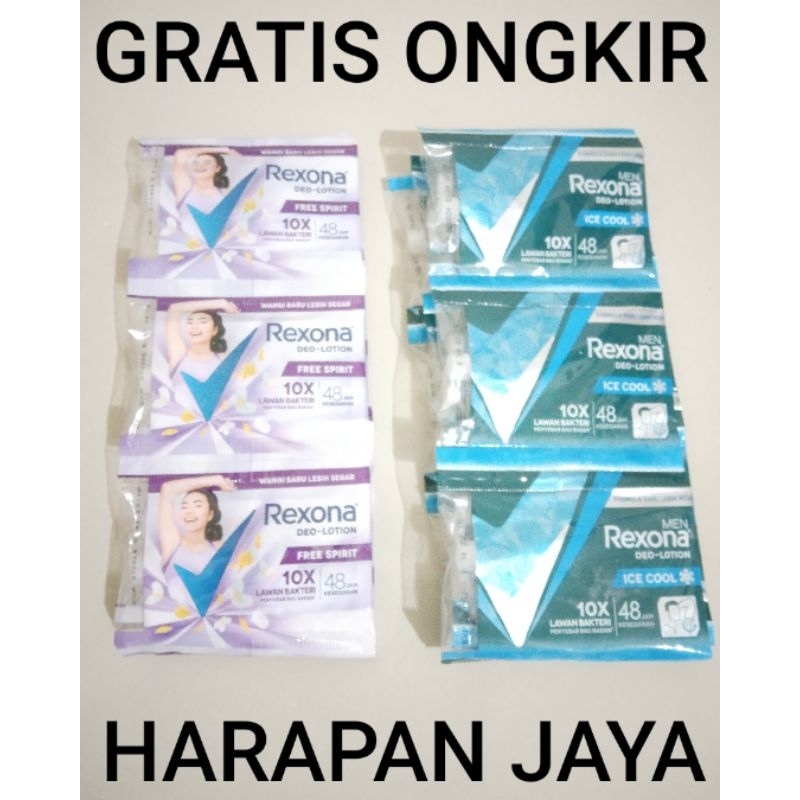Rexona Deo Lotion Free Spirit & REXONA MEN Ice Cool 9 gr Sachets Per ...