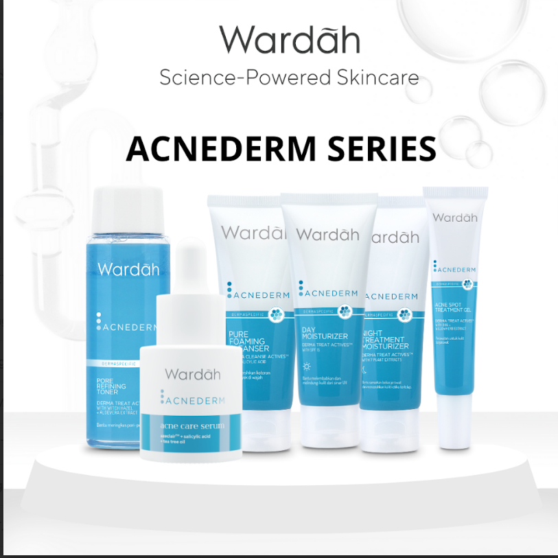 Wardah Acnederm Series Complete Package Complete Skincare Package ...