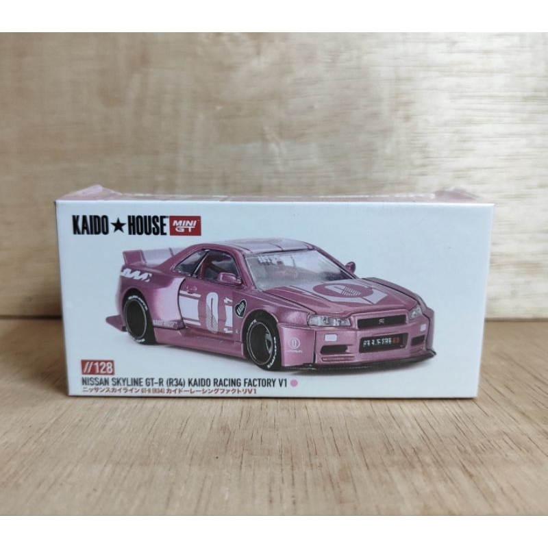 Mini GT Kaido House Nissan Skyline GT-R R34 Pink Kaido Racing Factory ...