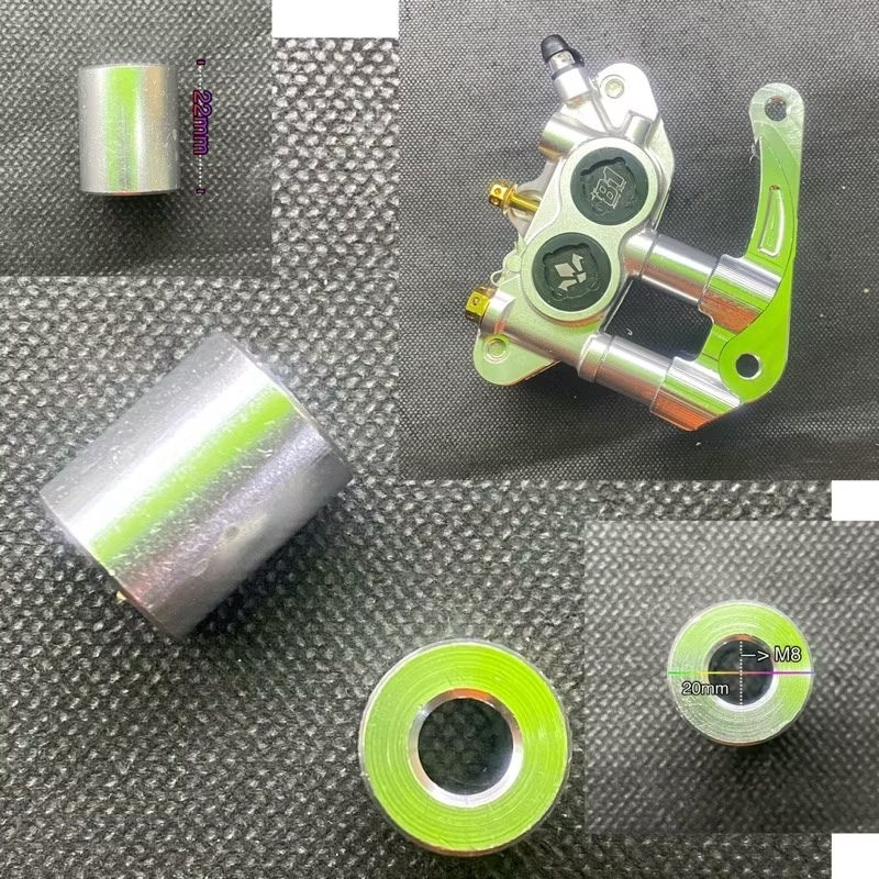 22mm High Caliper Height Bearing Bushing CNC Alloy Monoblock Caliper ...
