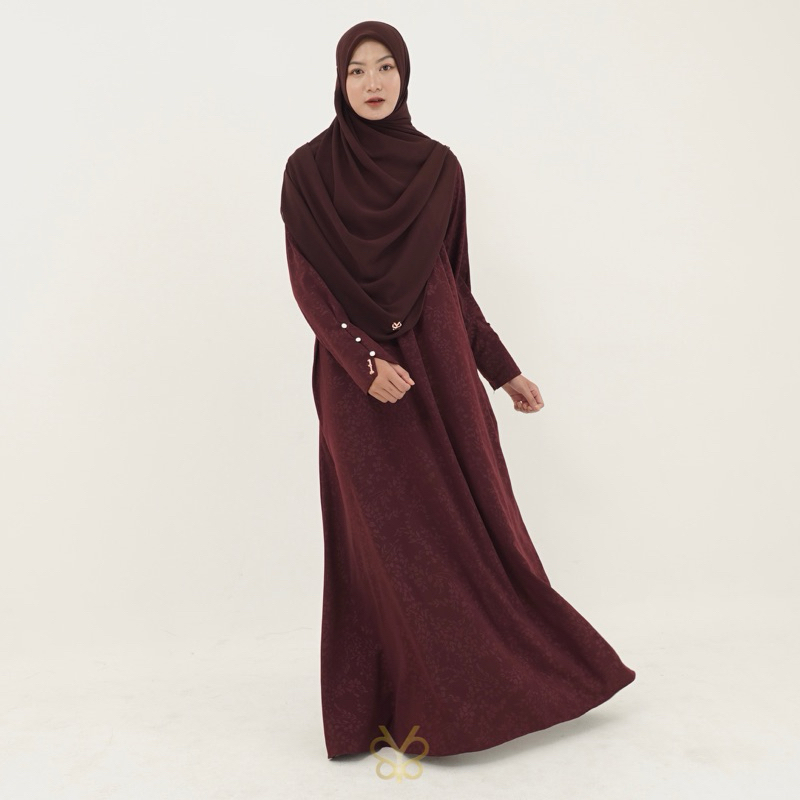 Mazaya Dress Emboss By Yoora Sarah | Shopee Singapore