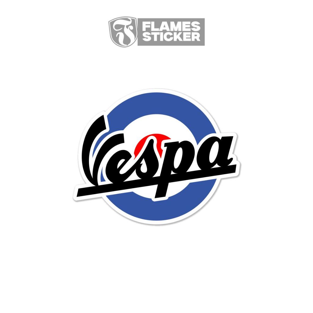 Classic VESPA STICKER PRINT STICKER MOTORCYCLE HELMET SCOOTER LOGO ...
