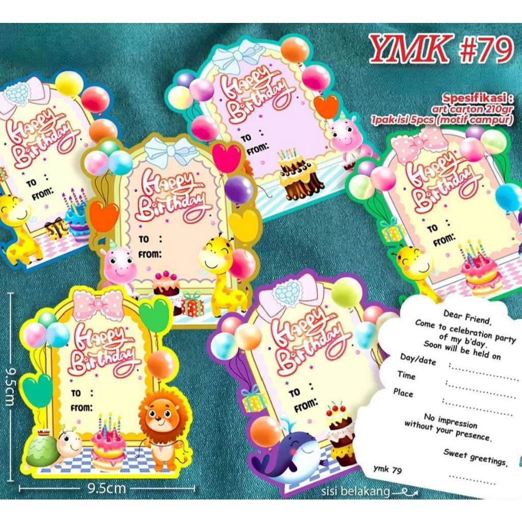 Children's Birthday Invitation Card | Happy Birthday Invitation | YMK ...