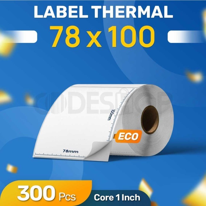 Eco 78 x 100 mm Thermal Label Sticker Receipt Delivery Label Sticker ...