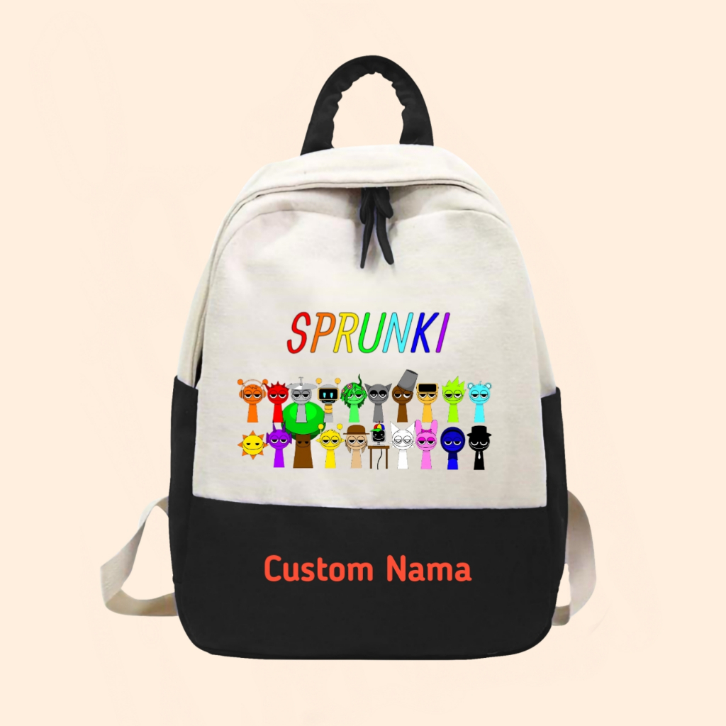 Incredibox sprunki children's backpack, free name printing | Shopee ...